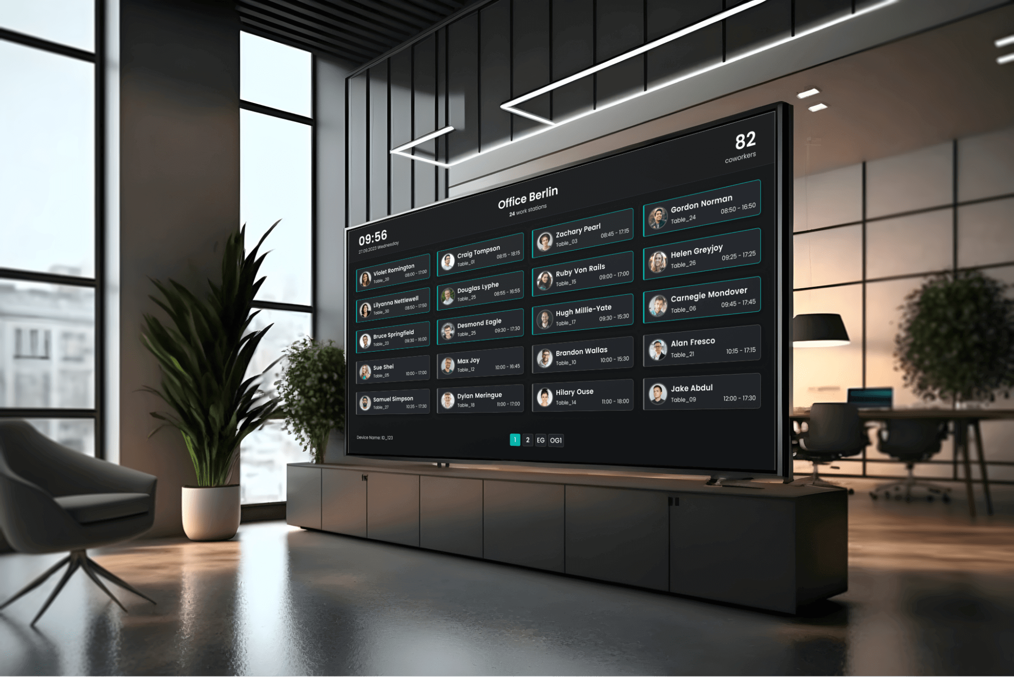 Keep an overview in the office with the Flexopus attendance display